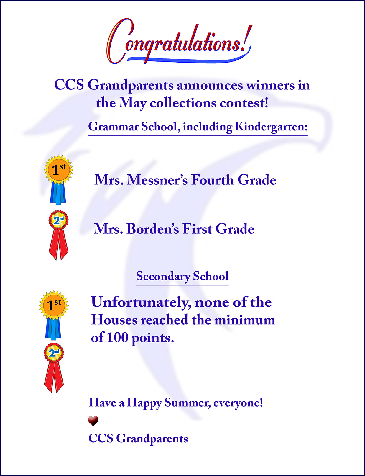 Monthly Winners | The Eagle Express